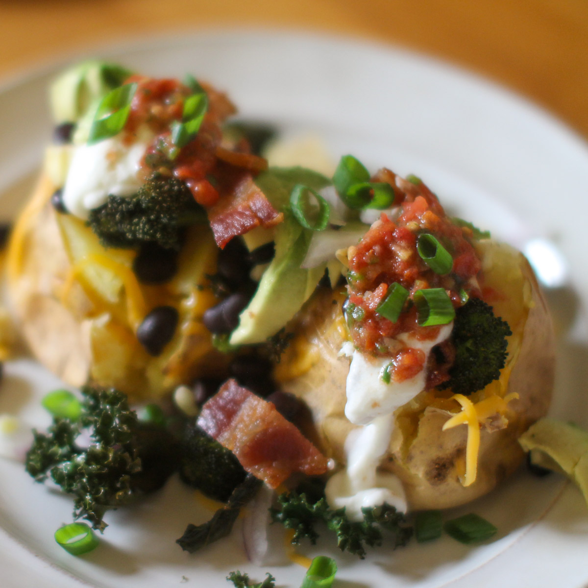 Easy Weeknight Loaded Baked Potato Bar with Healthy Toppings - Sungrown ...