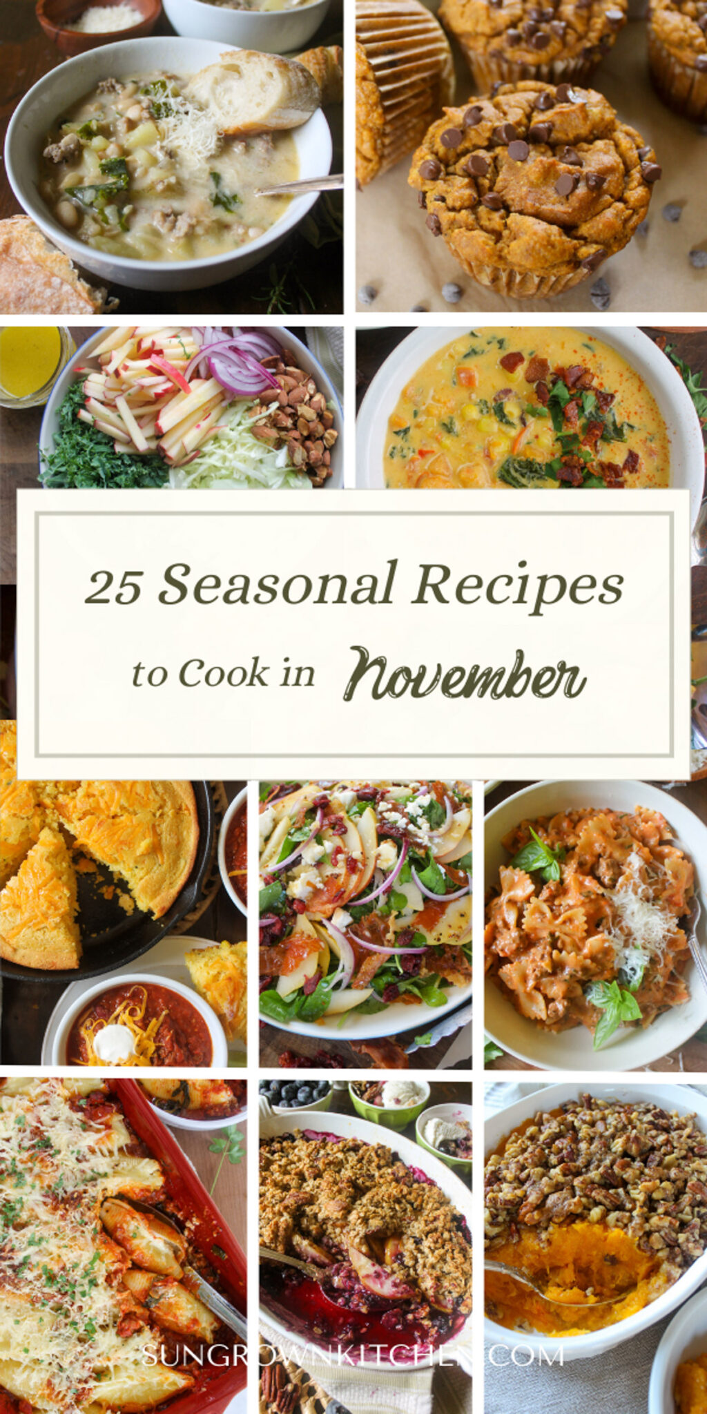 25 Recipes to Cook in November - Sungrown Kitchen