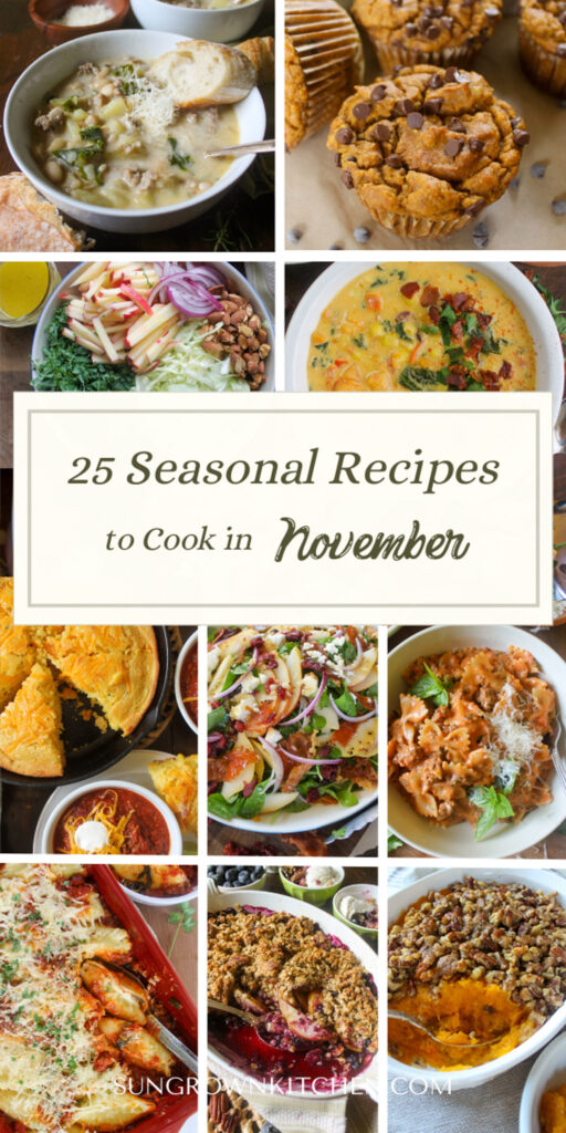25 Recipes to Cook in November - Sungrown Kitchen