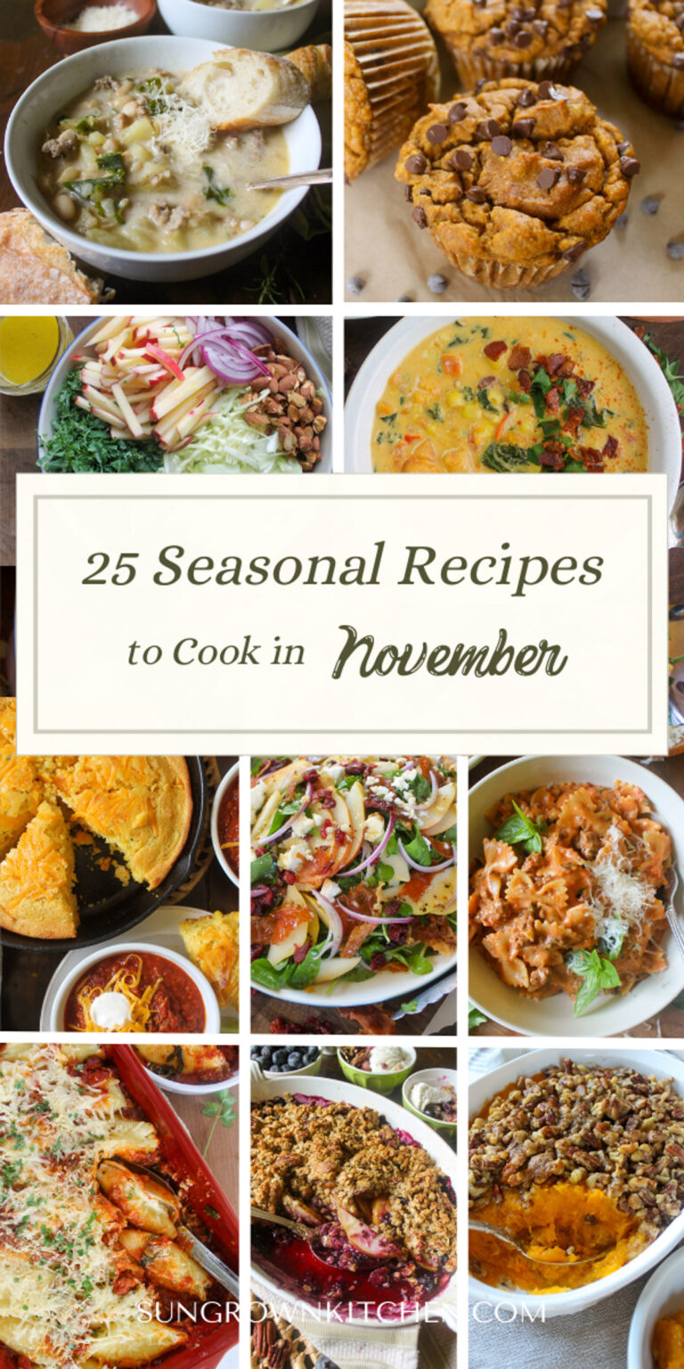 25 Recipes to Cook in November - Sungrown Kitchen