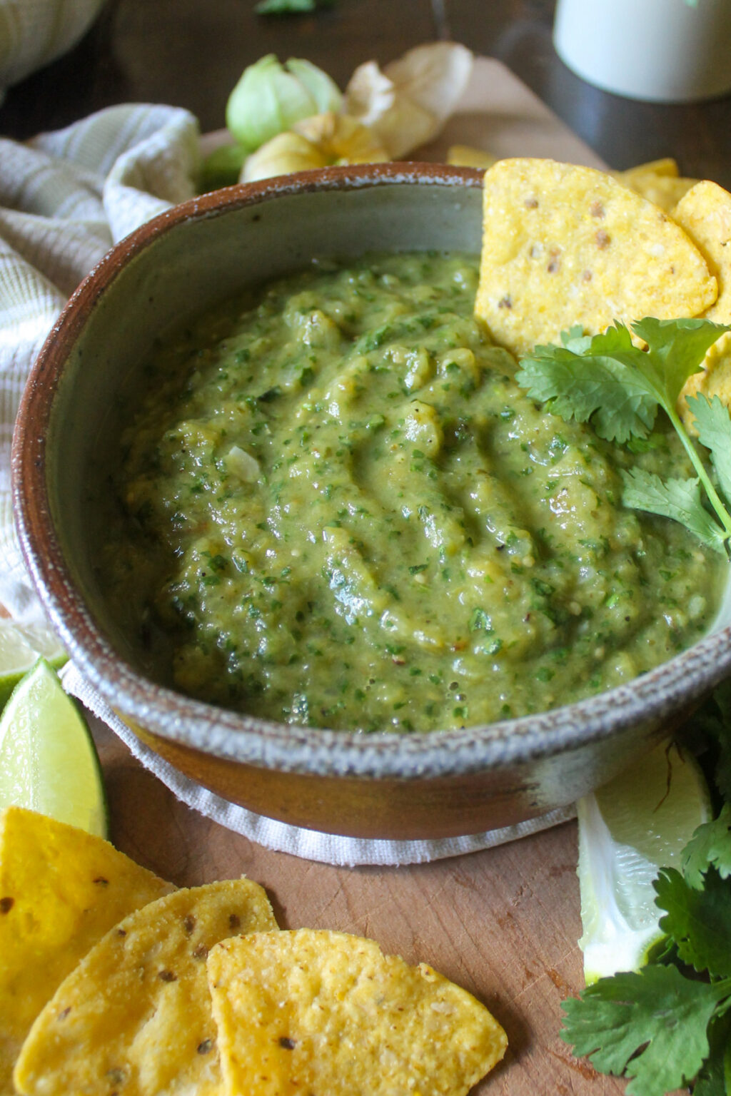 Roasted Tomatillo Salsa Verde - Sungrown Kitchen